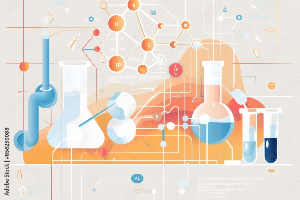 science behind clear whey protein with a flat illustration featuring ...