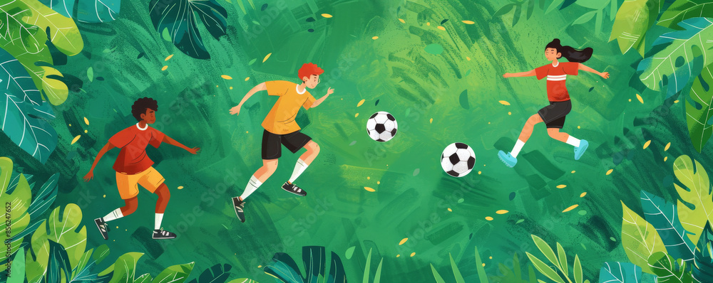 International Friendship Day background with a playful sports theme ...