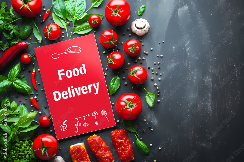 Food Delivery Template Design, Online Food Delivery Layout, Restaurant ...