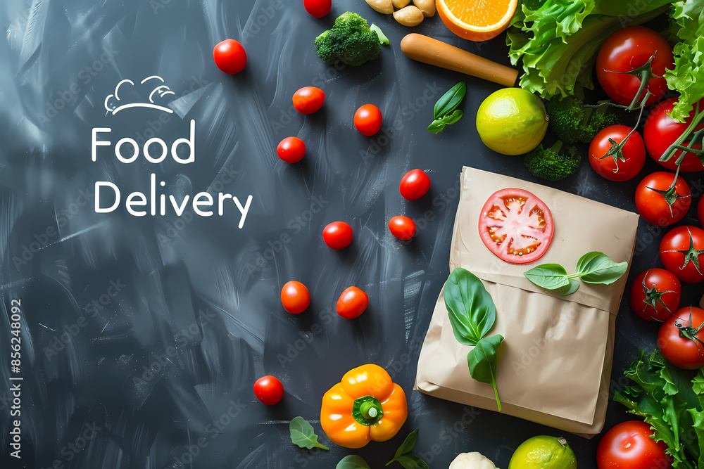 Food Delivery Template Design, Online Food Delivery Layout, Restaurant Delivery Service Template ...