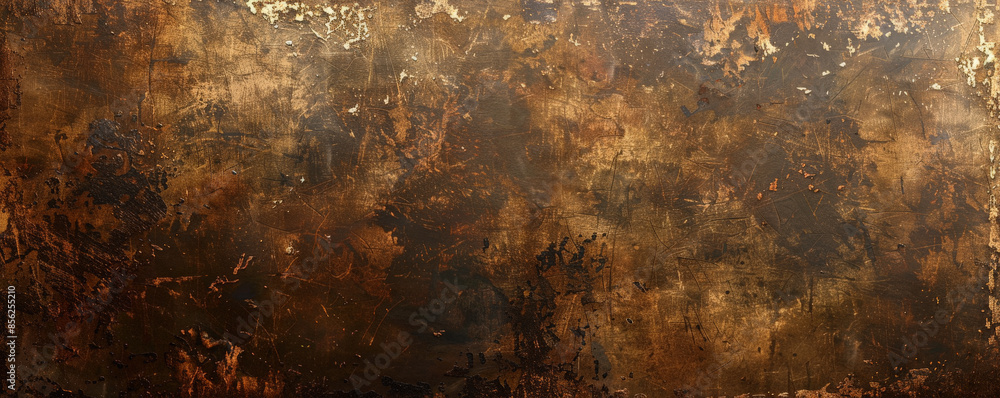 Metallic background featuring a weathered bronze texture, with rich ...