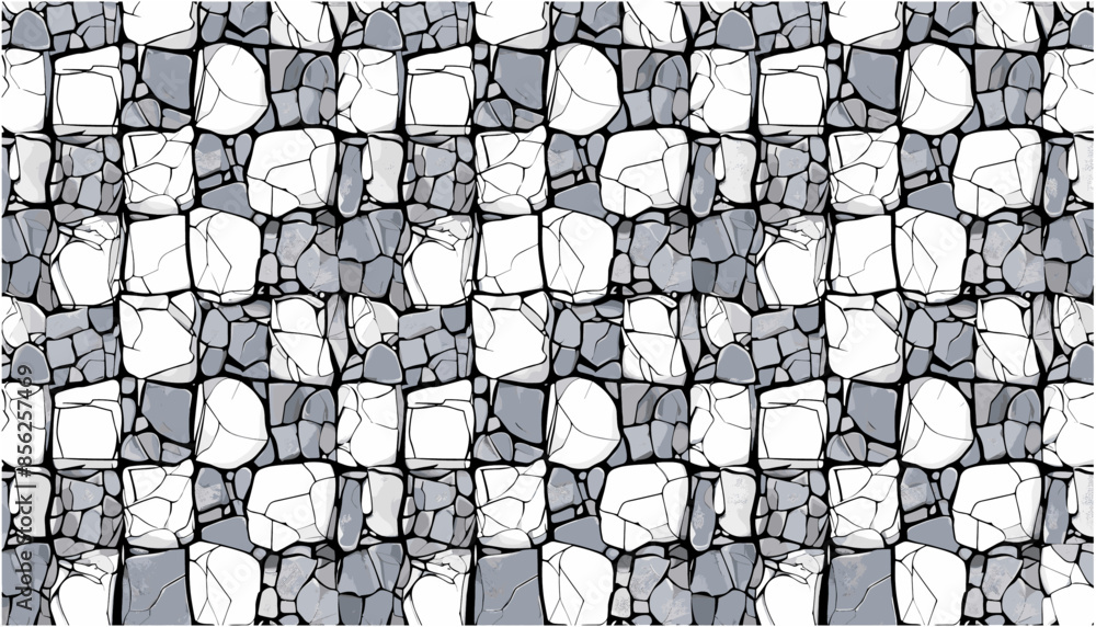 cobble stone on ground vector tiles mosaic pattern texture interior ...