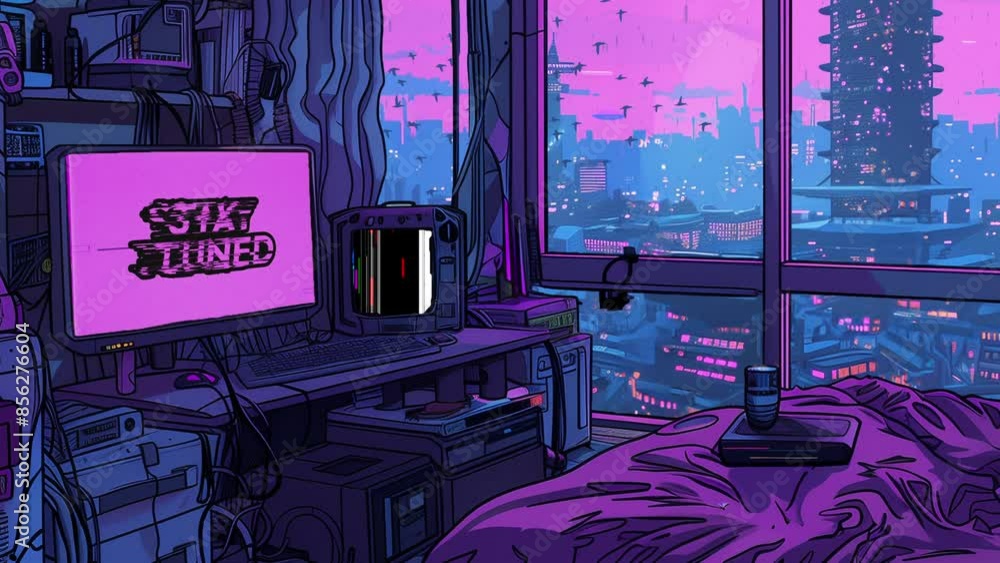 Stay Tuned title screen, overlay loop, animated virtual backgrounds ...