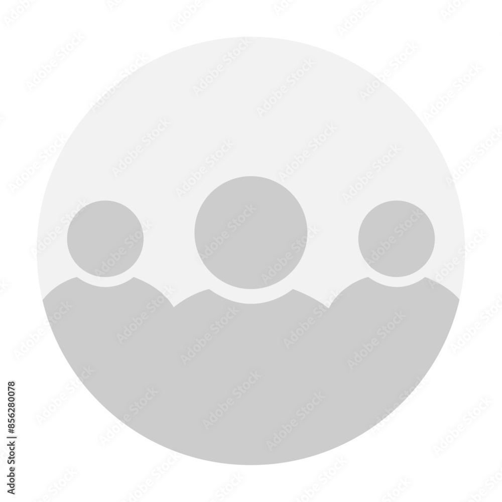 Vector flat illustration in grayscale. Avatar, user profile, person ...