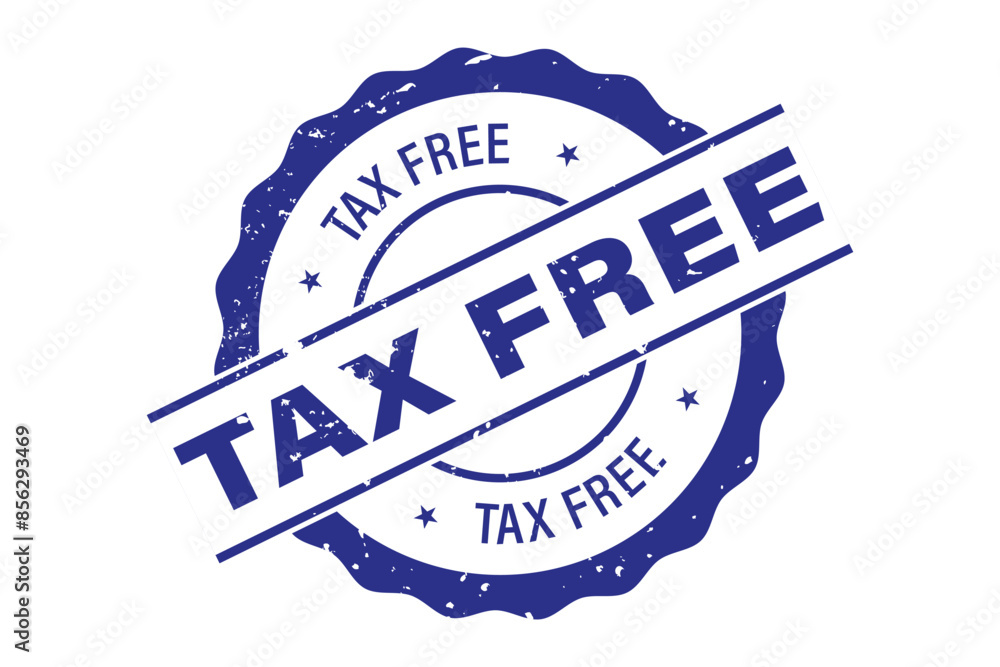 Tax Free Stamp, Imprint Seal Template with Grunge Effect Stock Vector ...