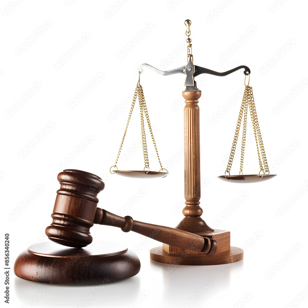 probate law: judge's gavel as a symbol of legal system, scales of ...