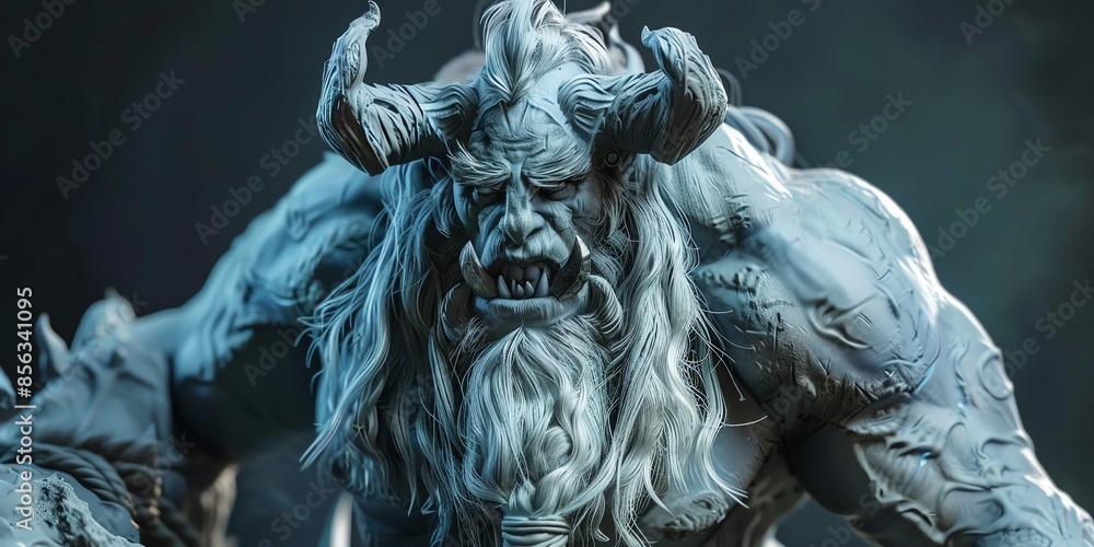 Sculpt a lifelike statue of a mythological creature from Norse ...