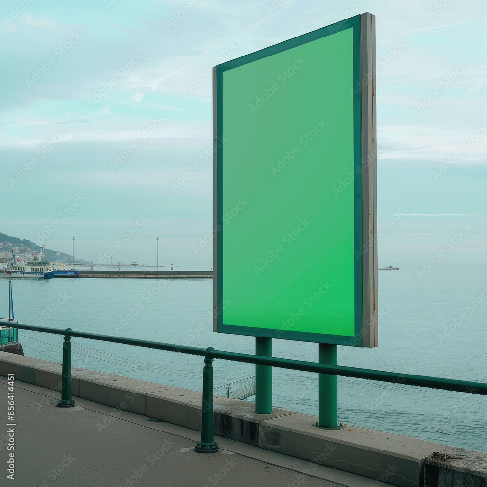 Unique and attractive vertical blank green screen billboard mock-up at ...