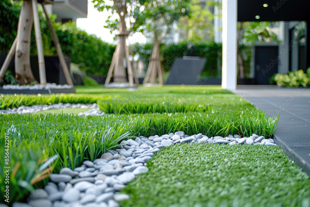 Artificial grass, synthetic grass, perfect grass landscaping with ...