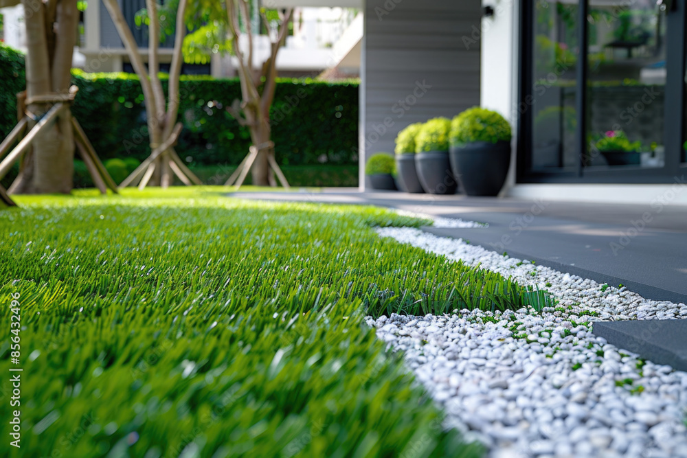 Artificial grass, synthetic grass, perfect grass landscaping with ...