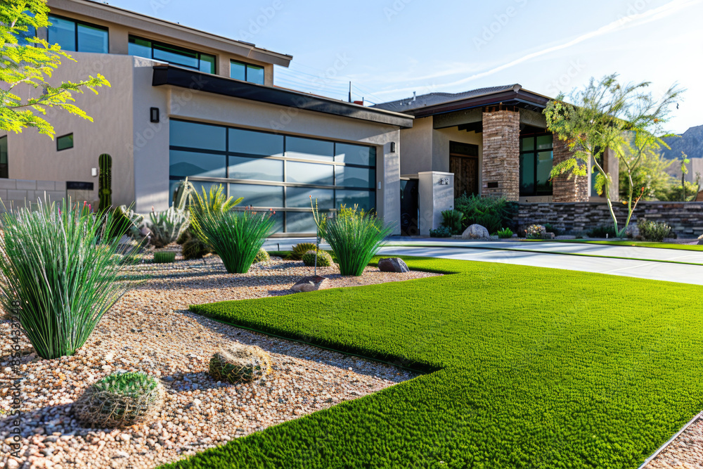 Artificial grass, synthetic grass, perfect grass landscaping with ...