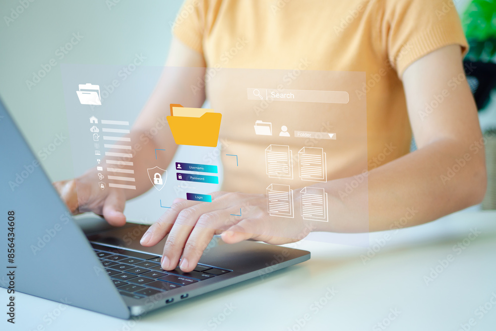 Document management concept. Electronic documents, Document management ...