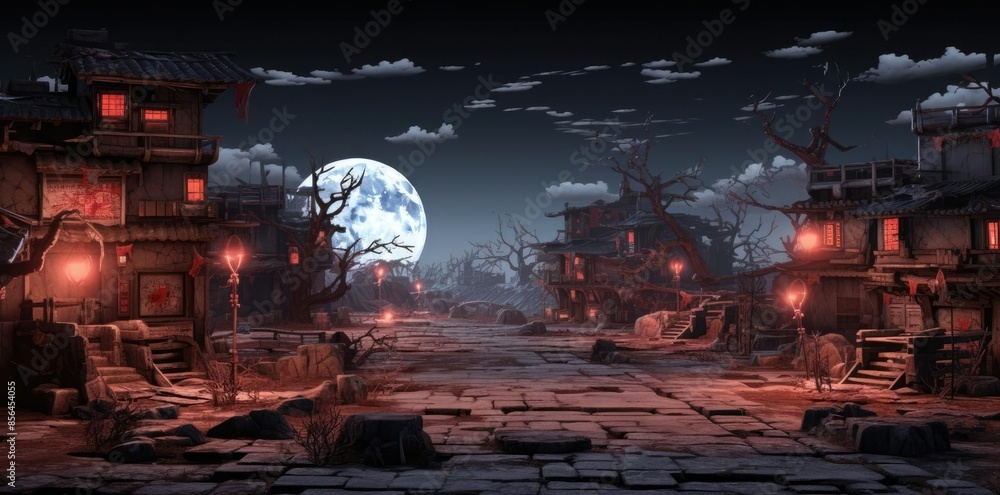 background gaming wallpaper featuring a cityscape with buildings, a ...