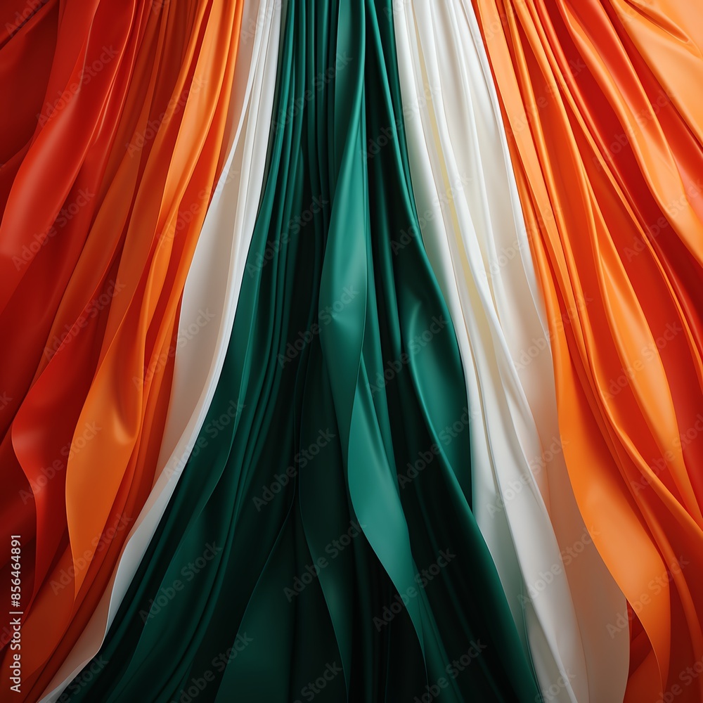 Design tricolor confetti clipart in saffron, white, and green, joyfully ...