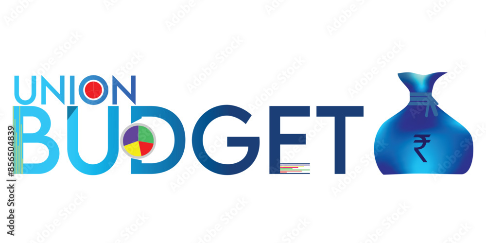 Indian Union Budget, India economy, finance icon, Indian rupee coin ...