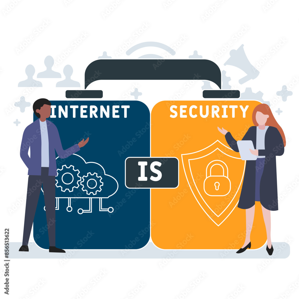 IS - Internet Security acronym. business concept background. vector ...