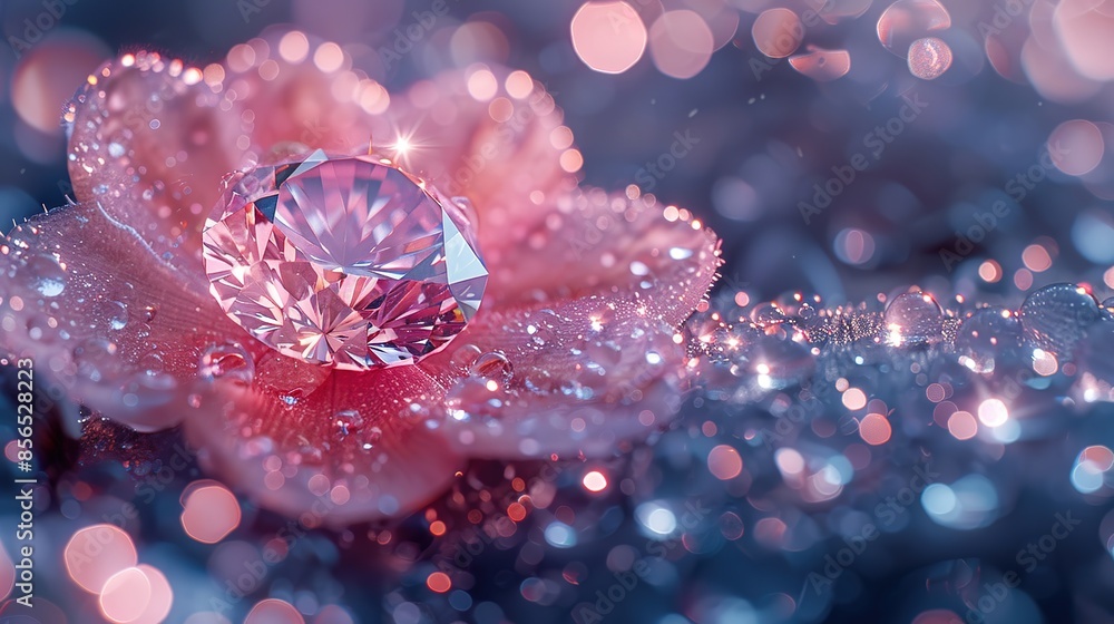 Extreme Micro Photography, Ultimate Details, Pink Diamond, Radiating ...