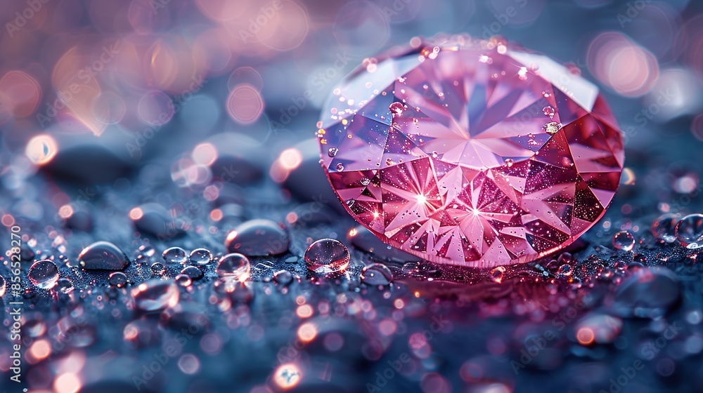 Extreme Micro Photography, Ultimate Details, Pink Diamond, Radiating ...