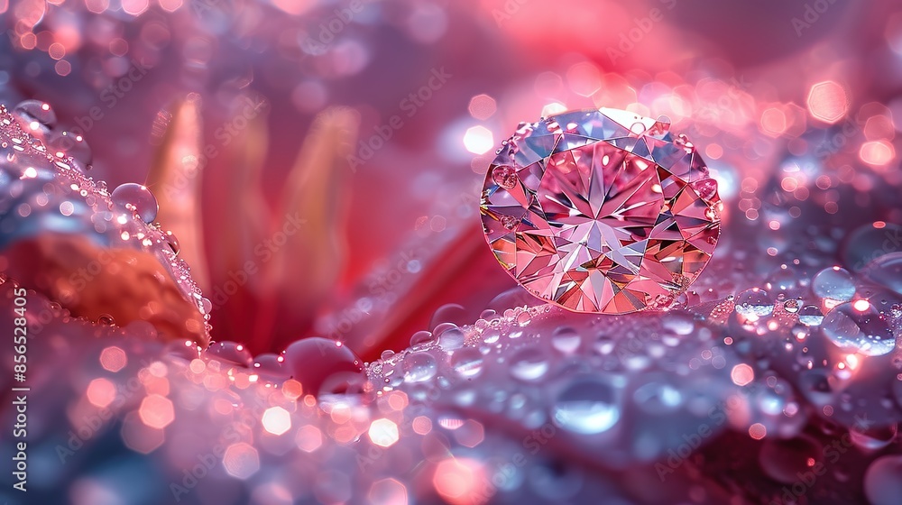 Extreme Micro Photography, Ultimate Details, Pink Diamond, Radiating ...