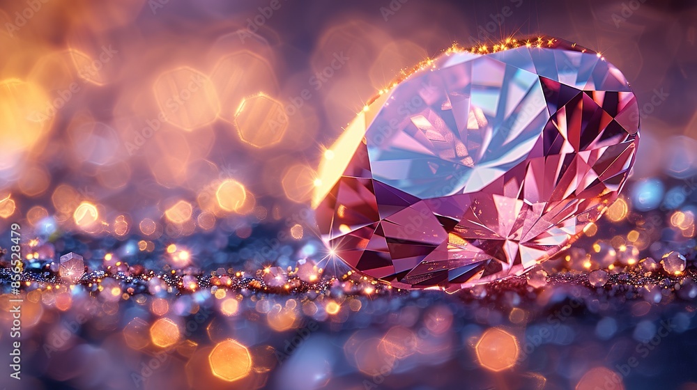 Extreme Micro Photography, Ultimate Details, Pink Diamond, Radiating ...