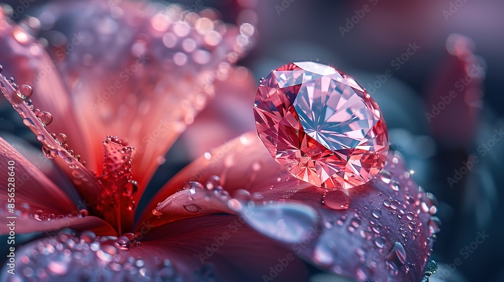 Extreme Micro Photography, Ultimate Details, Pink Diamond, Radiating ...