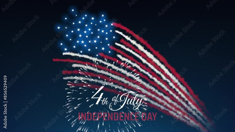 Animated 4th of july usa independence day banner. American colorful ...