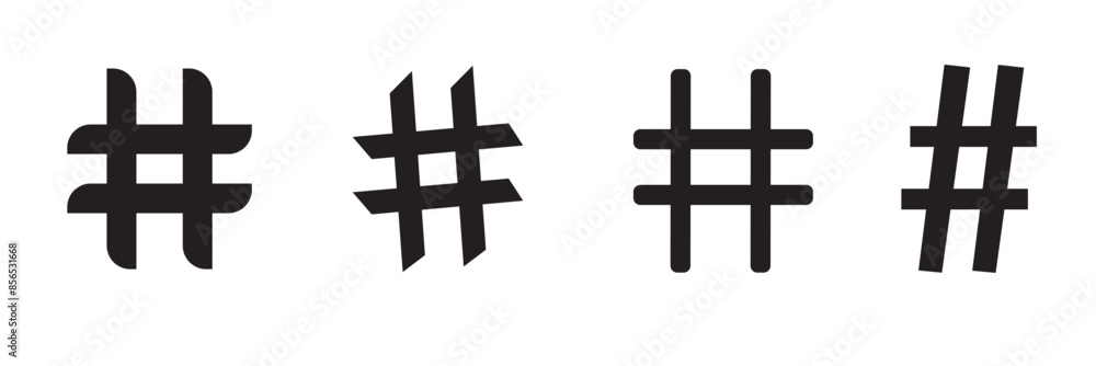hashtag icon symbol, popular trend for social media tags - the hash ...