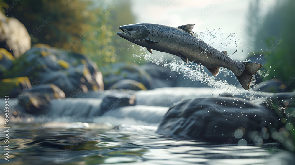 Salmon Fish Salmon Fish Jumping Out of the Water Salmon Fish Jumping ...