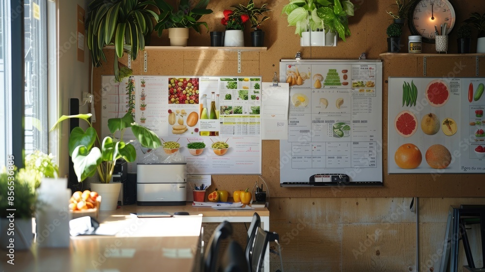 Foto de Nutritionist's Office Wall: Displaying nutritional charts, food ...