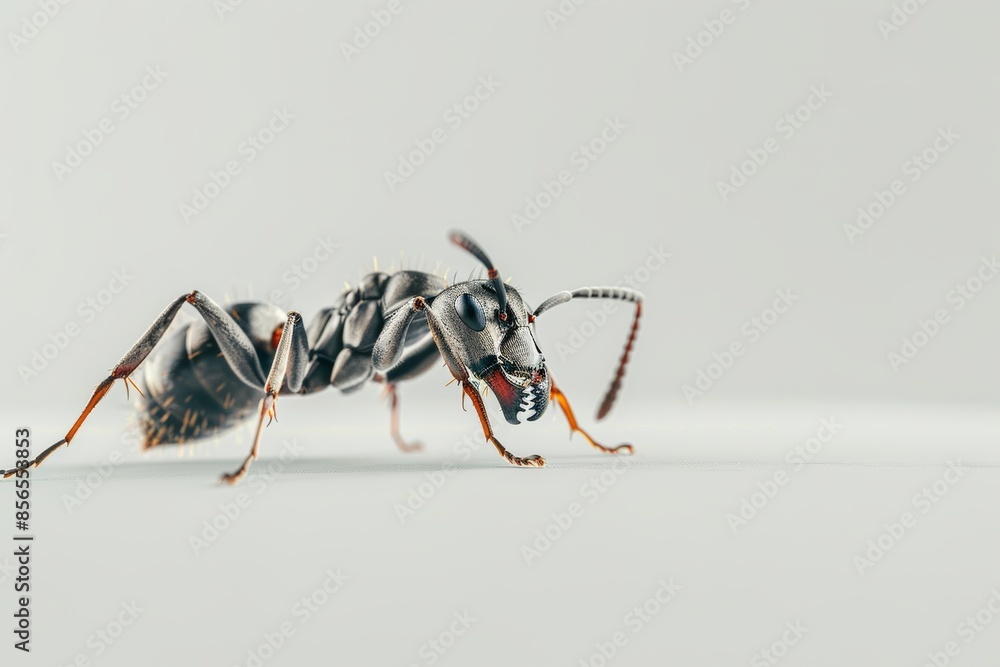 Detailed illustration of a fearsome Fire Ant, showcasing its two ...