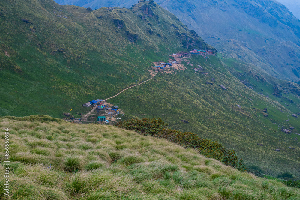 trekking route to Rudranath temple in Uttarakhand Stock Photo | Adobe Stock