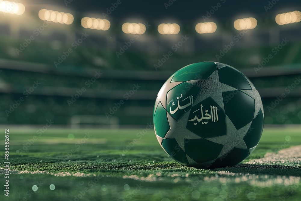 Soccer ball ball with the national flag of SAUDI ARABIA ball with ...