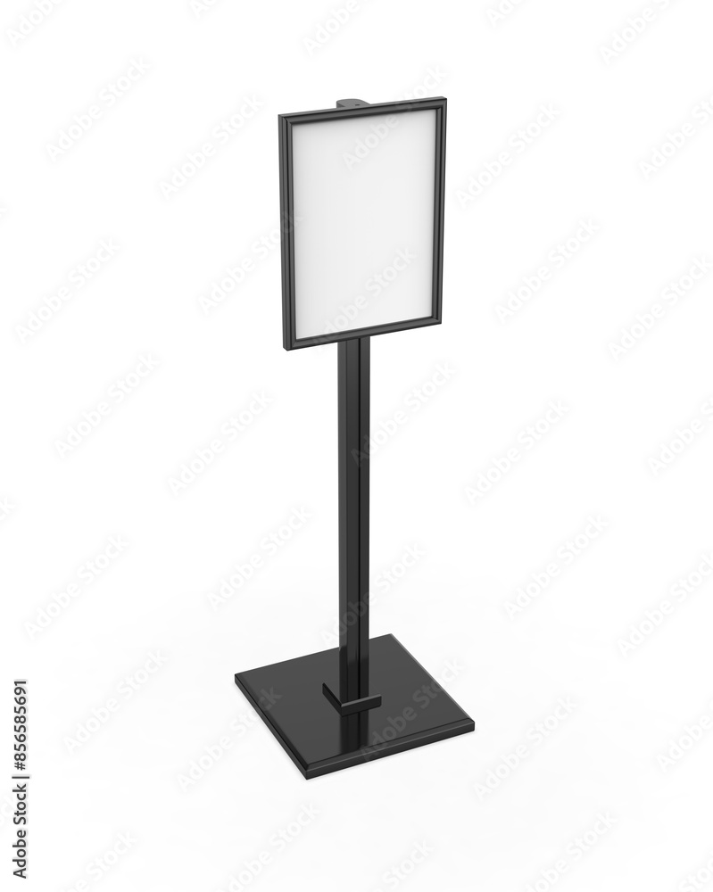 Blank poster sign stand. Floor standing display realistic mockup ...
