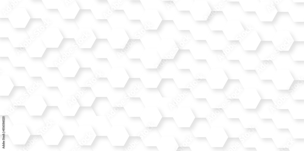 Vector White Hexagonal Background. Luxury White Pattern. Vector ...