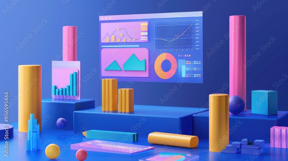 Designing a homepage background with dynamic 3D visualizations to highlight Power BI reports ...