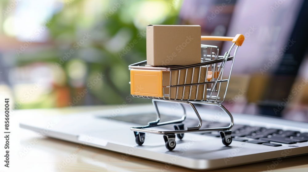 D2C or direct to consumer logistics concept. E-commerce. Illustration ...