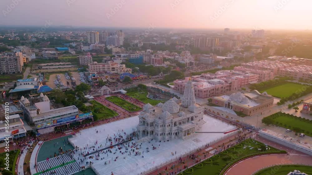 Prem Mandir Aerial View, Founded by Jagadguru Shri Kripalu Ji Maharaj ...