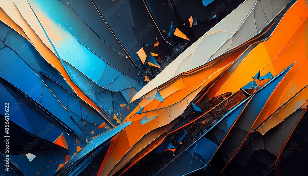 Damaged display with broken glass, dust and scratches. Color ...