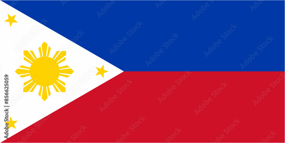 Philippines official flag vector with standard size and proportion ...
