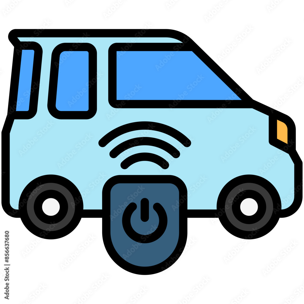 lineal multi color icon, related to EV, electric vehicle ...