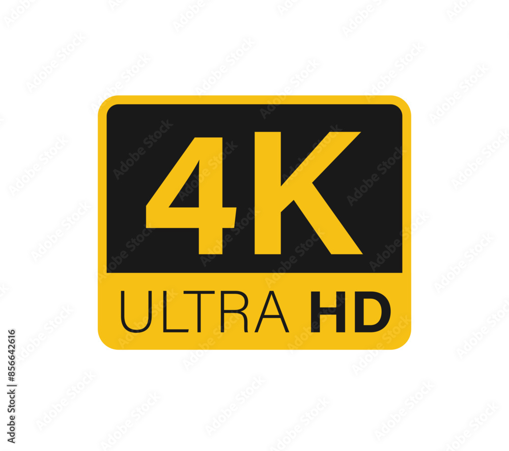 Ultra hd and 4k symbol, 4k uhd tv sign of high definition monitor ...