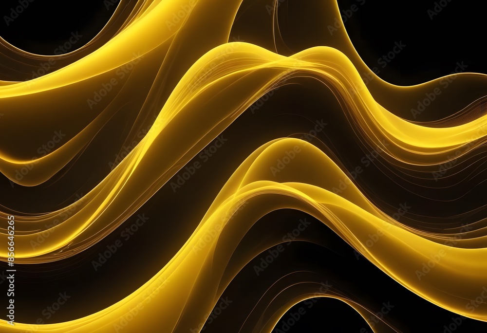 Abstract shiny and sparkle gold wave curvy line with glitter shape with ...