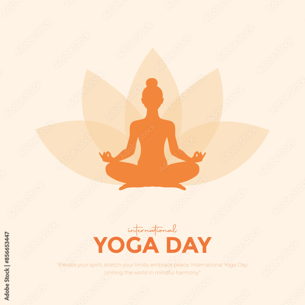 International Yoga Day Post and Greeting Card Design. Modern and ...
