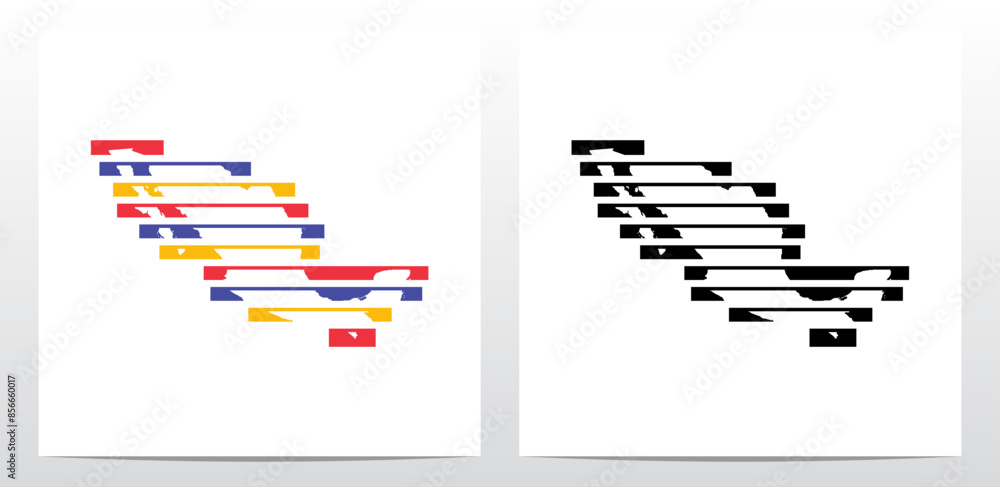 Behind Bars Prison Stripe Lines Map Of Mexico Stock Vector | Adobe Stock