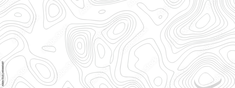 White wave paper curved reliefs abstract background. The topographic ...