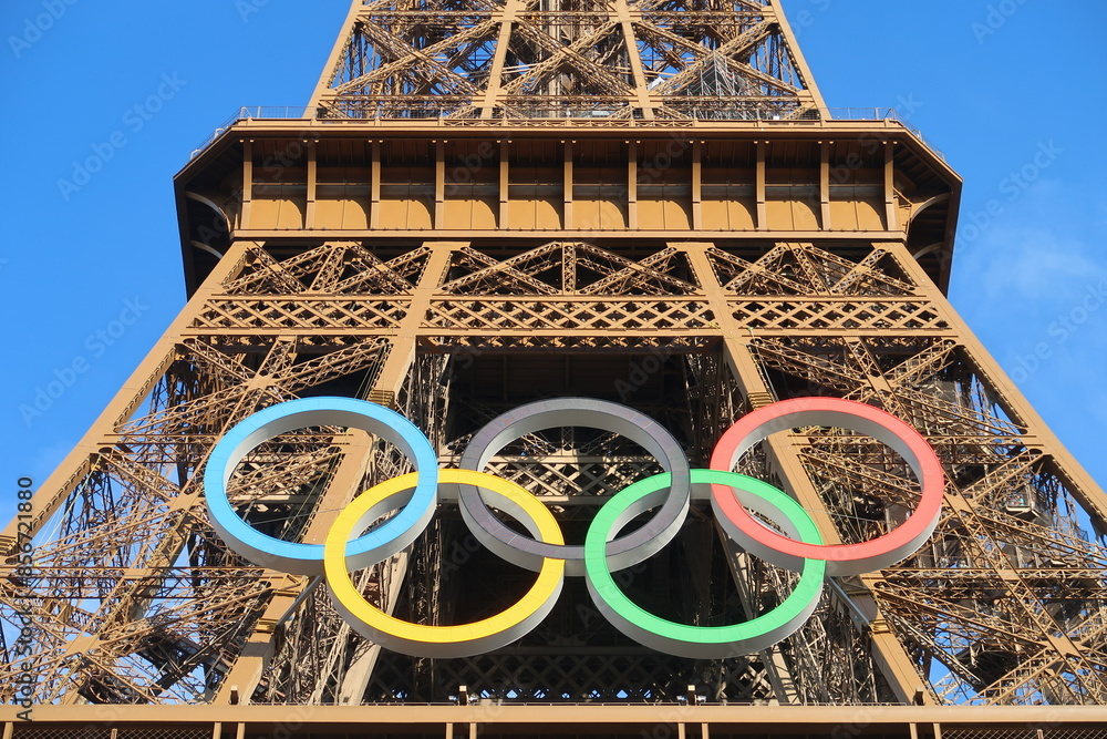 Anneaux olympiques multicolores, célèbre logo symbole des Jeux ...