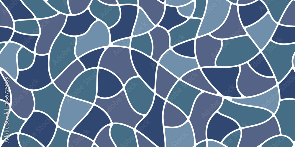 Rounded plump mosaic stone tile pattern, grey paving floor background ...