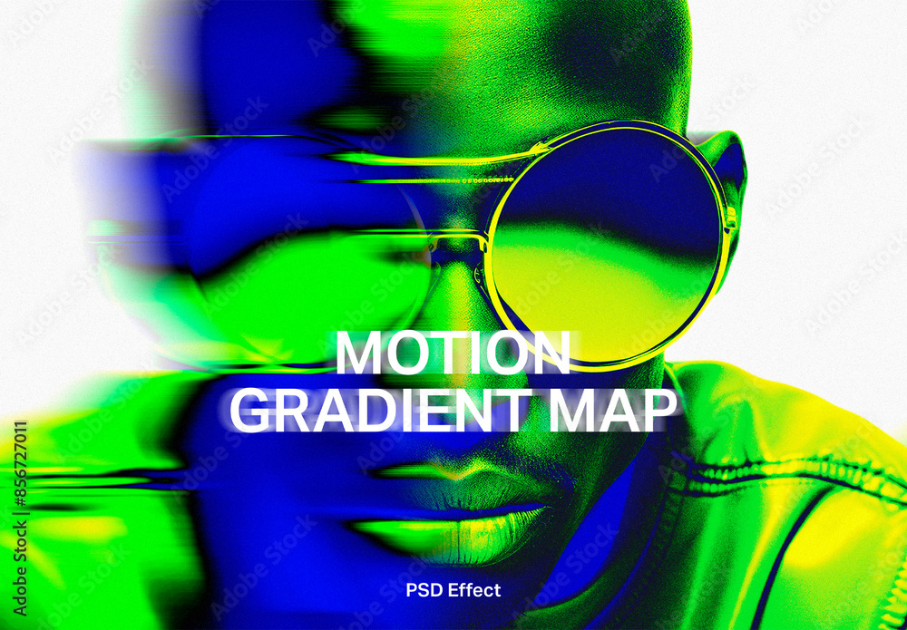 Motion Gradient Map PSD Effect With Generative AI Stock Template ...