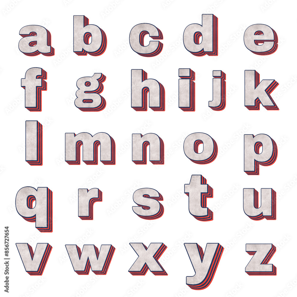 Printable a-z alphabet png vintage bold fonts in lettering typography ...