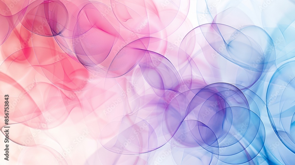 Gradient circle overlay, with a white background, features several ...